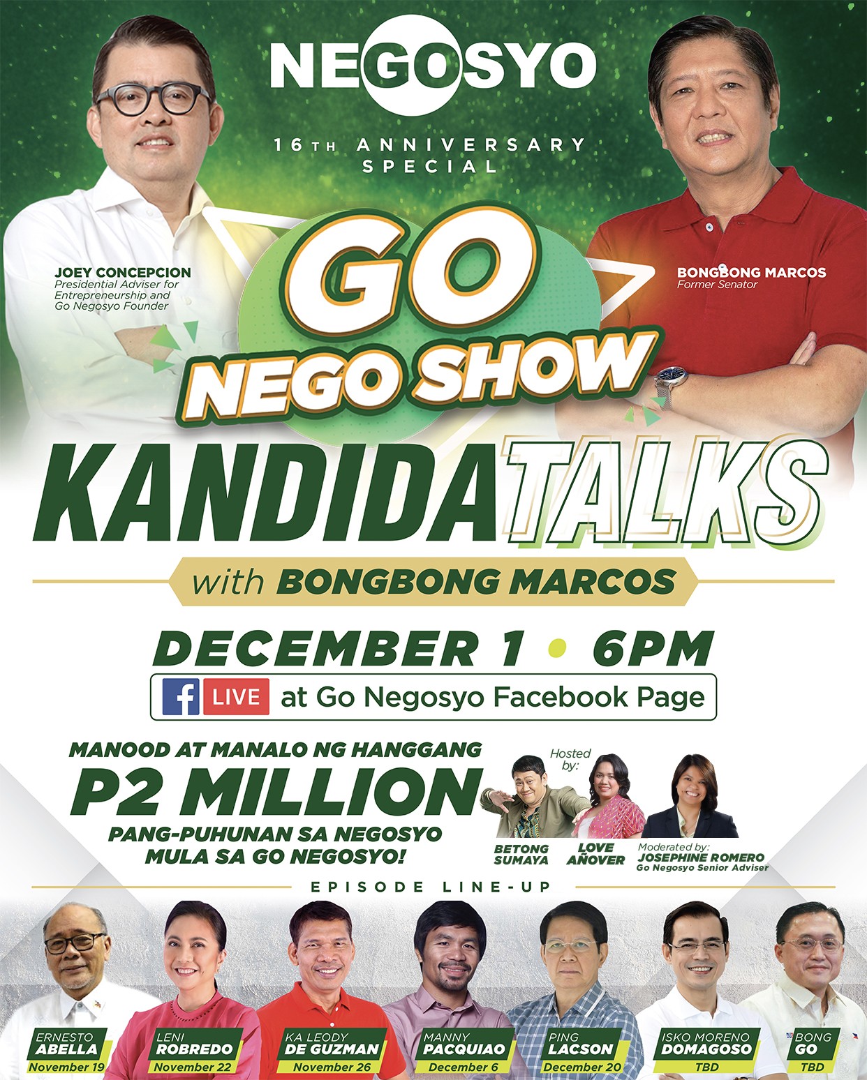 BBM on Go Negosyo’s “Kandidatalks” Shares plans for MSMEs, economic ...